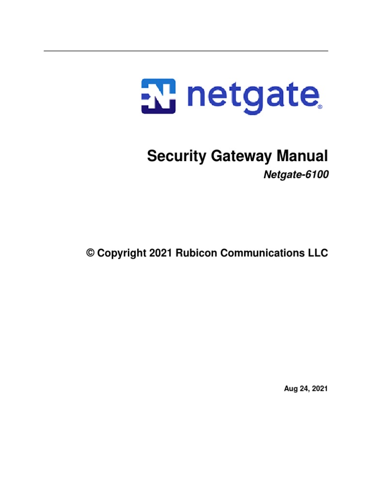 Security Gateway Manual: Netgate-6100 | PDF | Booting | Ip Address