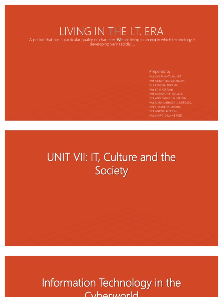 IT, Culture and The Society | PDF | Computing