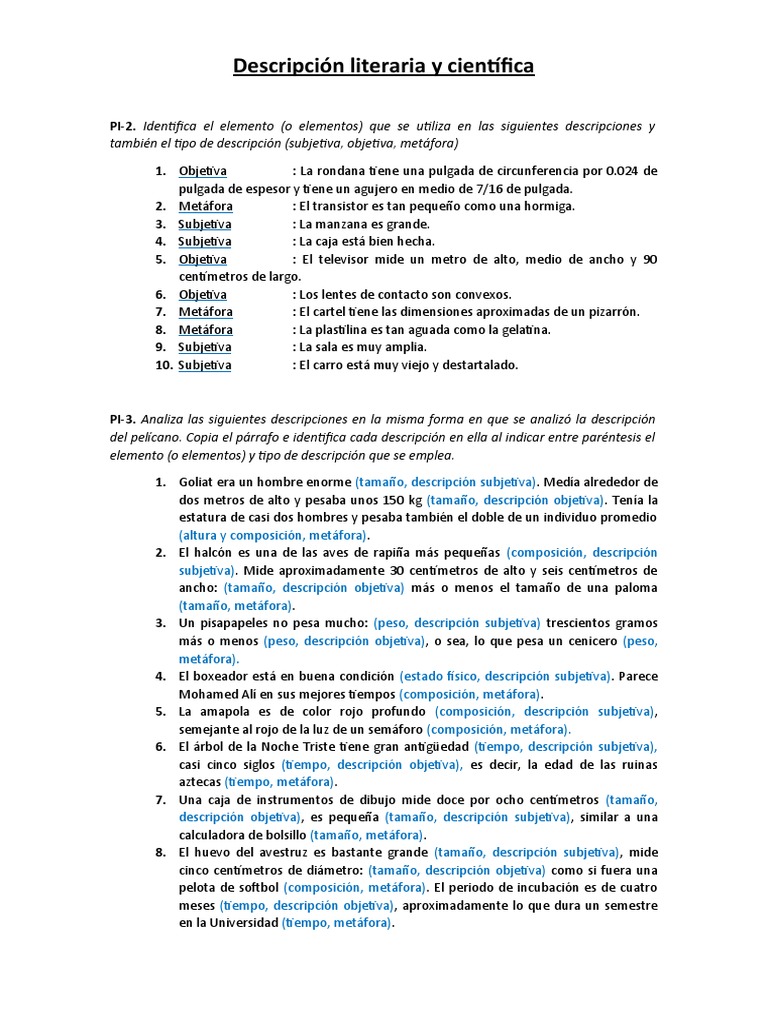 06-08-Descripción Literaria y Científica - Tarea | PDF