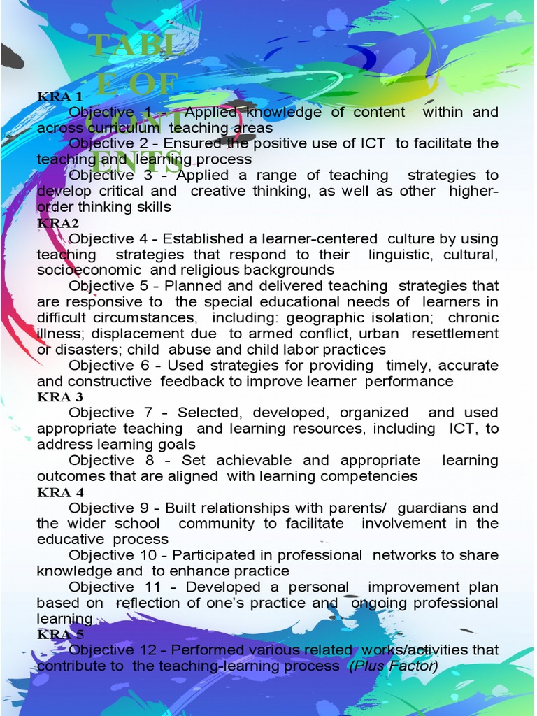Rpms Table of Content | PDF