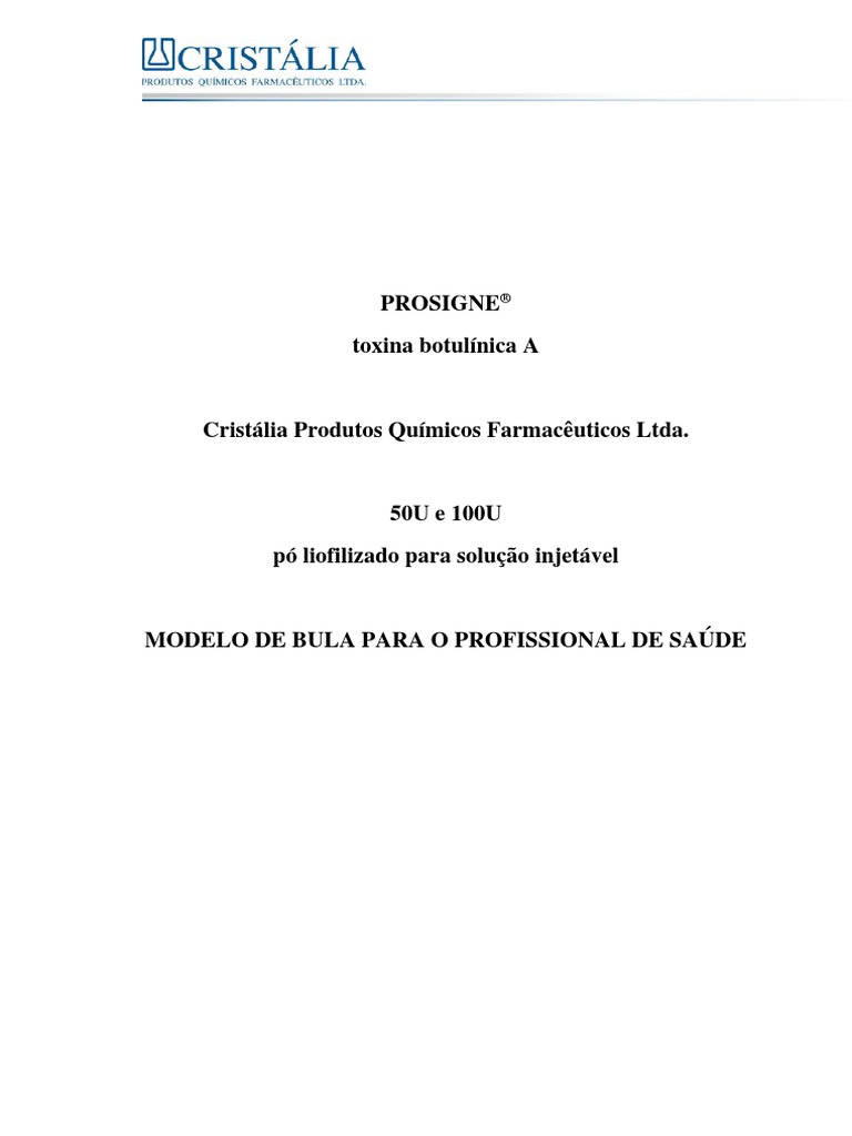 Prosigne | Download grátis PDF | Toxina botulínica | Gravidez