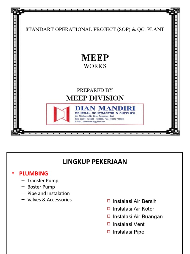 Metode Pelaksanaan (Metode Kerja) DM All | PDF | Home Appliance ...