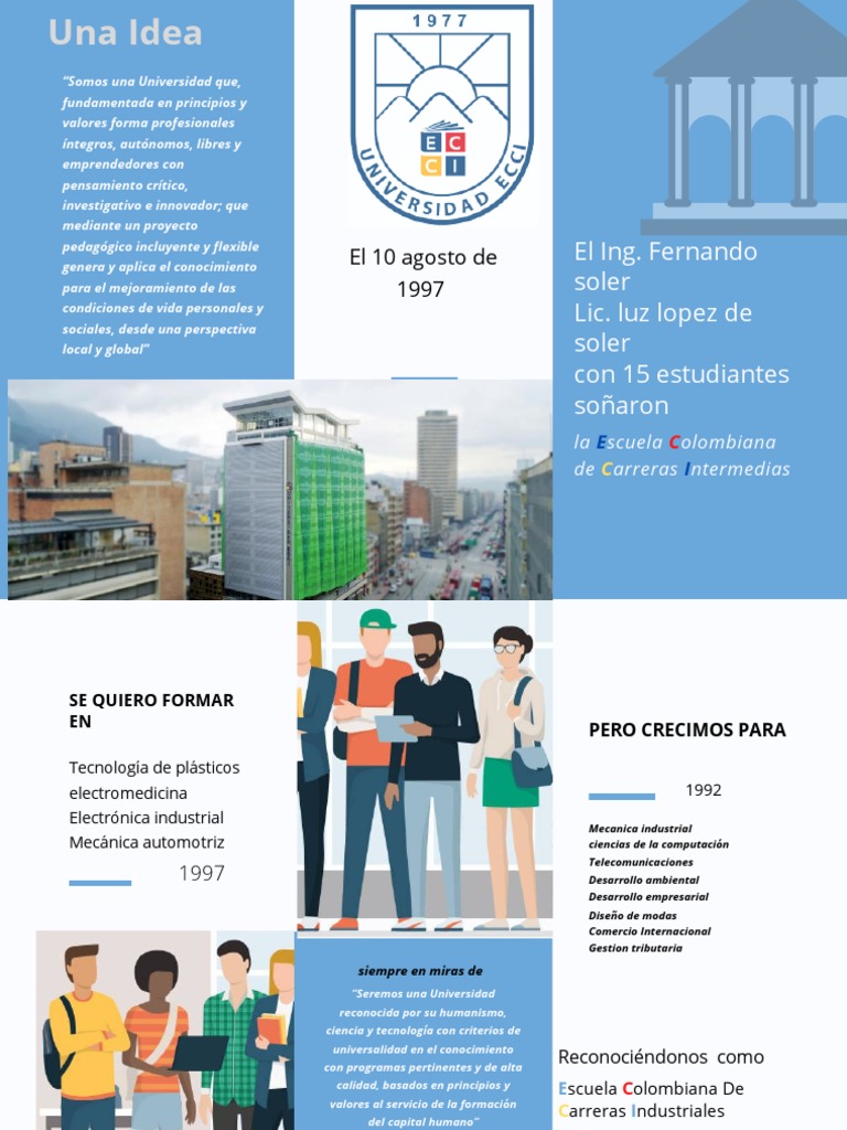 Pieza Historia ECCI | PDF | Universidad | Economias