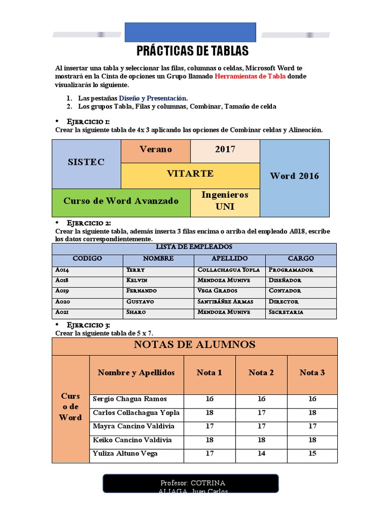 Practica de Tablas | PDF | Informática | Software