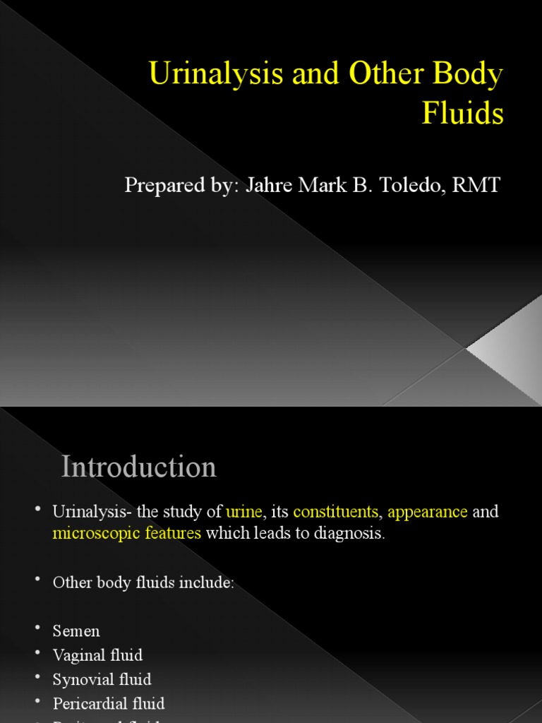 Urinalysis and Body Fluids Safety Guide | PDF | Personal Protective ...