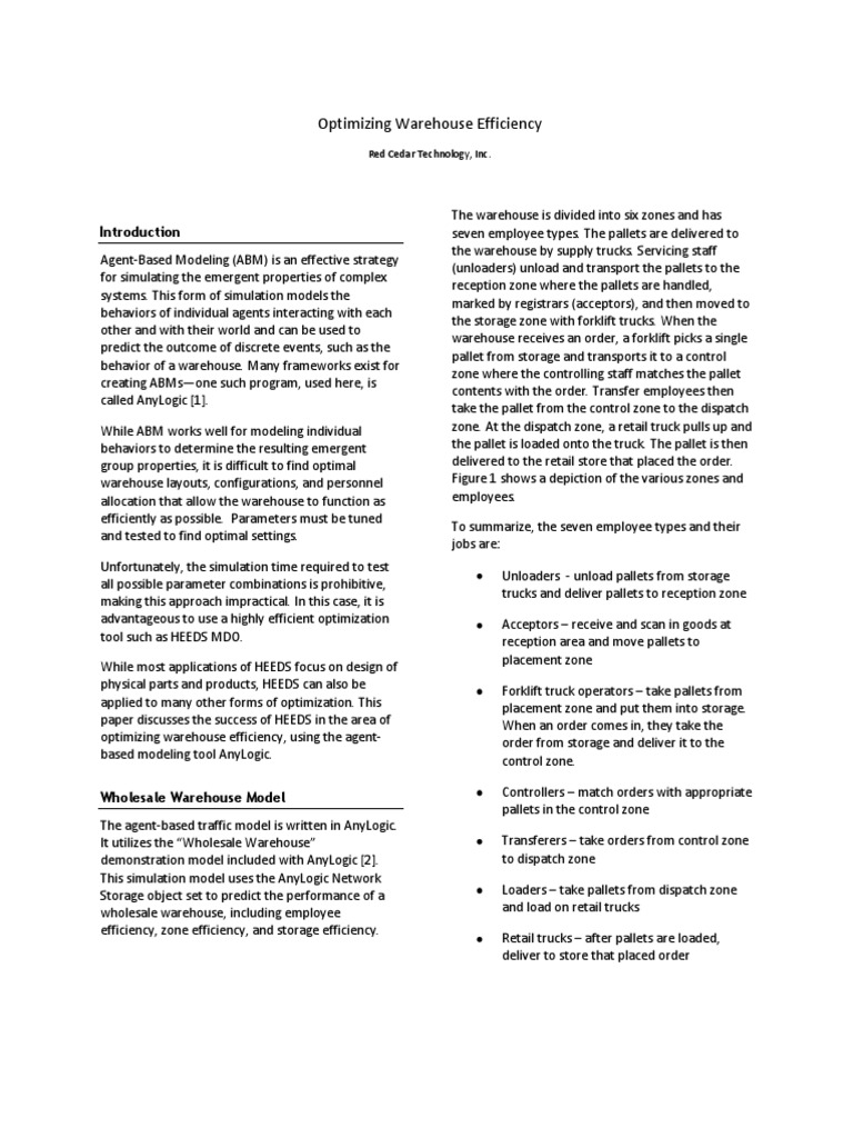 Optimizing Warehouse Efficiency: Red Cedar Technology, Inc | PDF ...