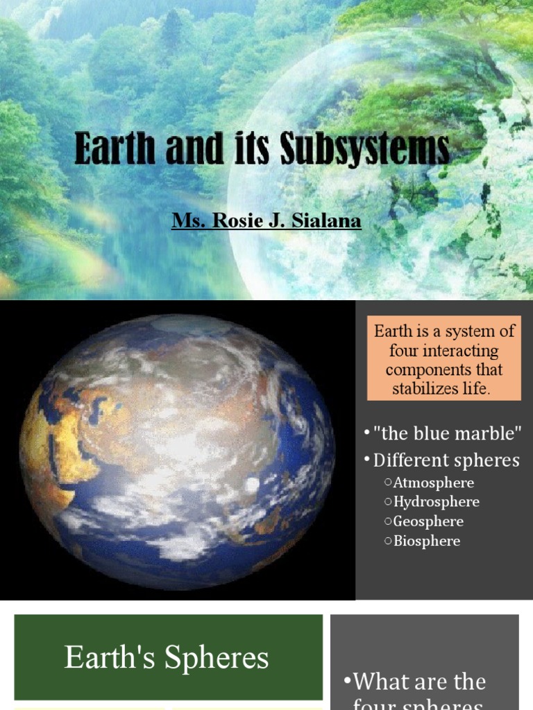 Lesson 2 Earth's Subsystem | PDF | Earth | Atmosphere