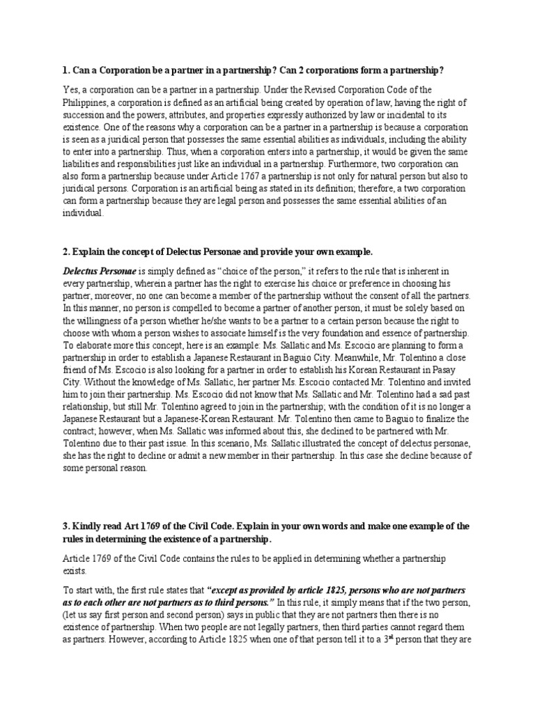 RFBT Assignment | PDF | Partnership | Corporations