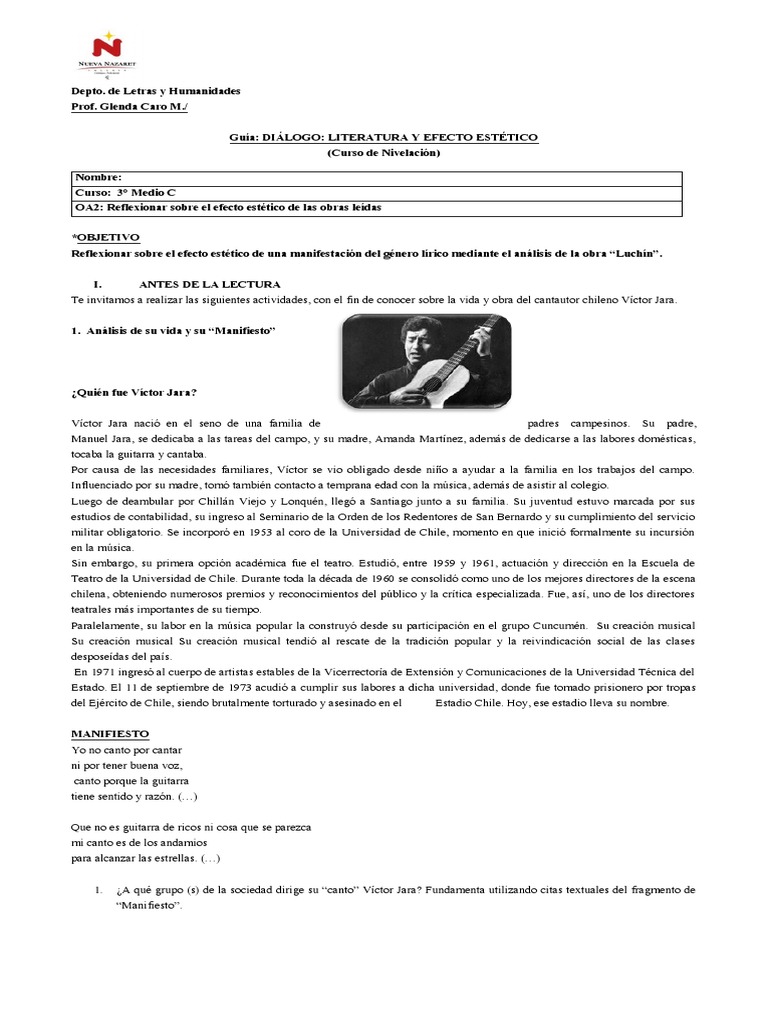 Efecto Estético en "Luchín" de Víctor Jara | PDF