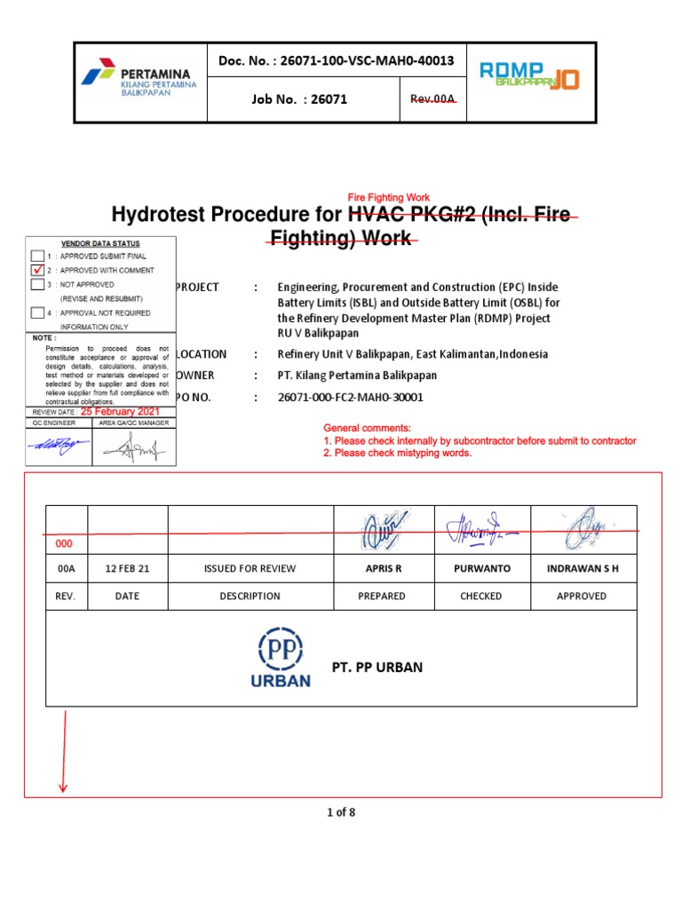 Hydrotest | PDF | Pipe (Fluid Conveyance) | Pressure