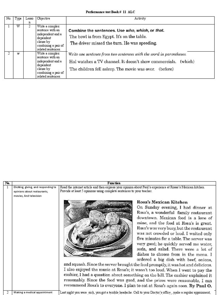 Skills Test Book # 11 ALC | PDF