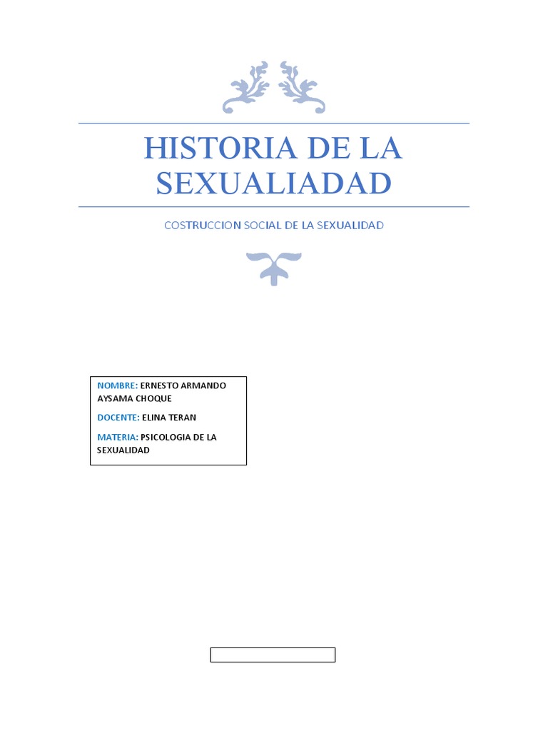 La Sexualidad Como Construcción Social Pdf La Sexualidad Humana