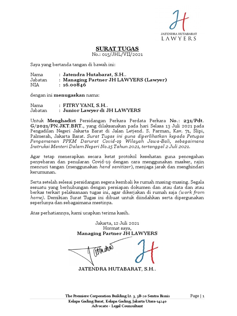 Surat Tugas Fitri Yani | PDF | Pengelolaan Keuangan & Uang | Hukum