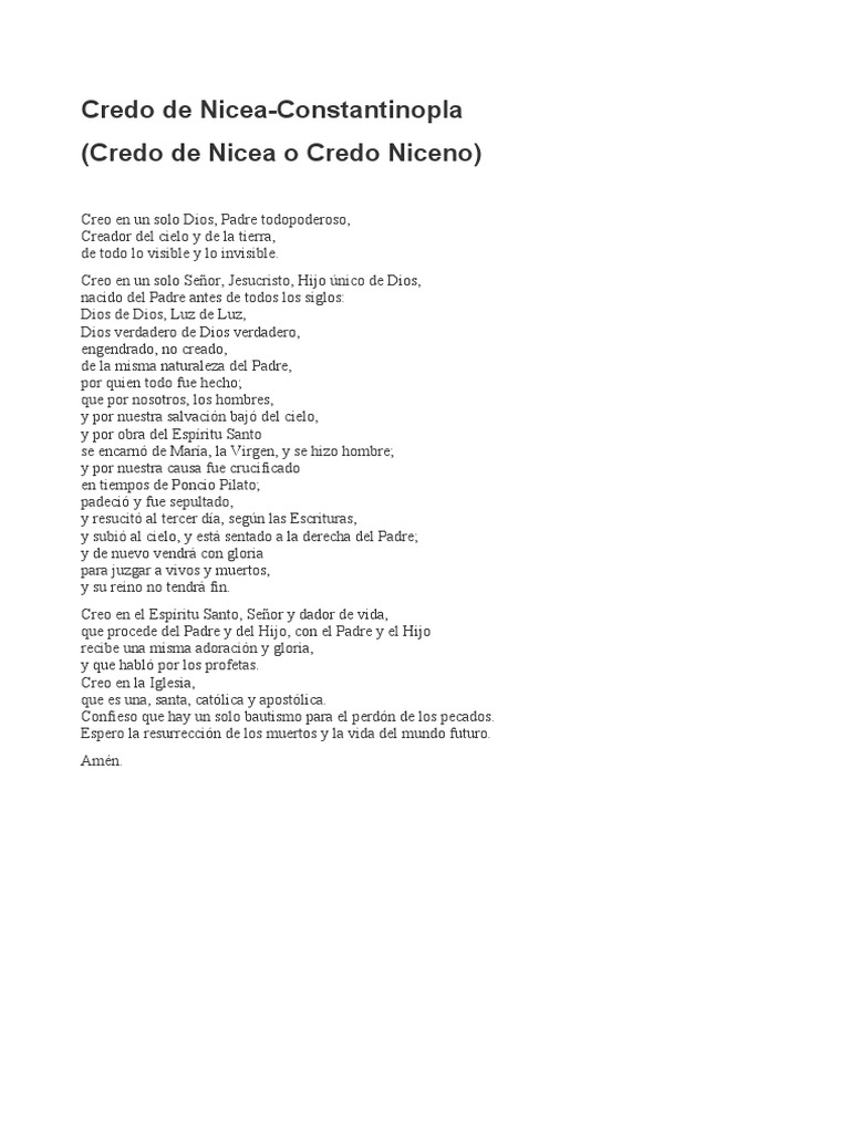 Credo de Nicea | PDF
