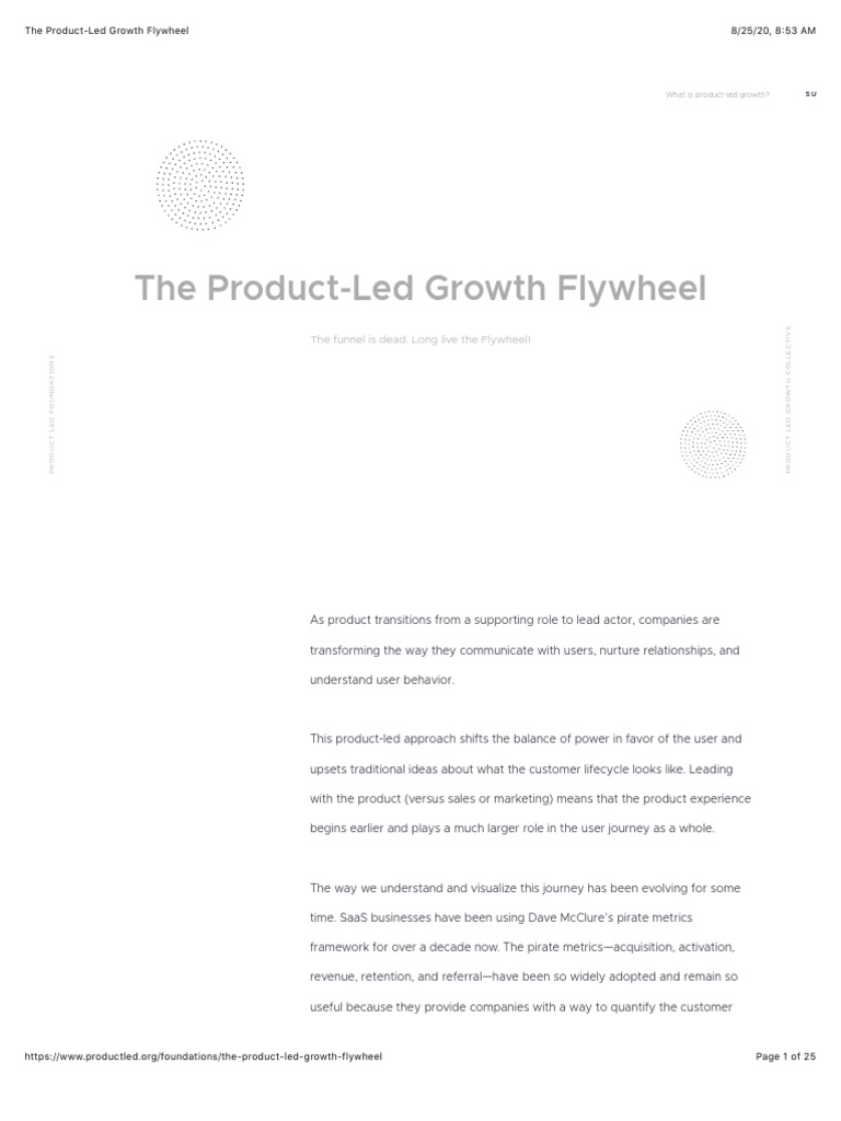 Product-Led Growth Flywheel Explained | PDF | Marketing | Usability