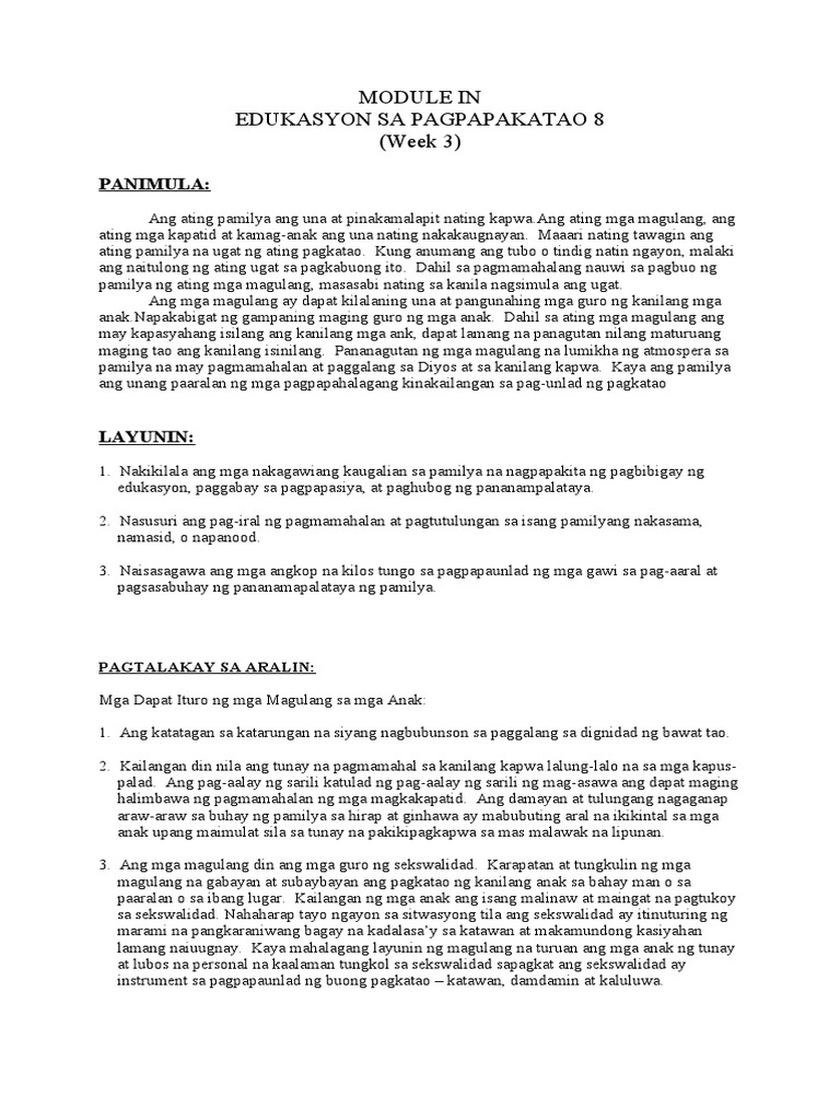 ESP Week 3 Module | PDF