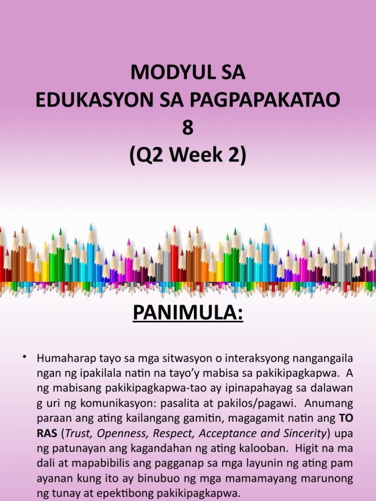 ESP 8 Q2 Week 2 | PDF