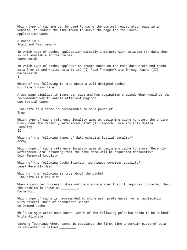 Caching Techniques | Download Free PDF | Cache (Computing) | Cpu Cache