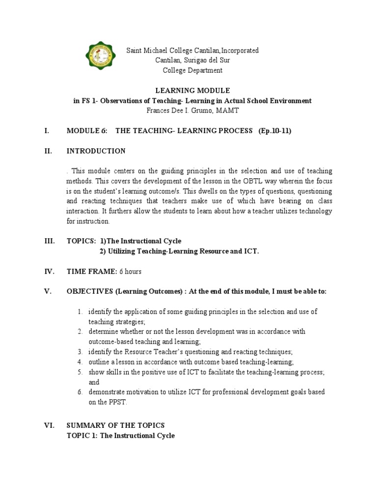 Module-6 ANSWER ALREADY | PDF | Educational Technology | Teachers