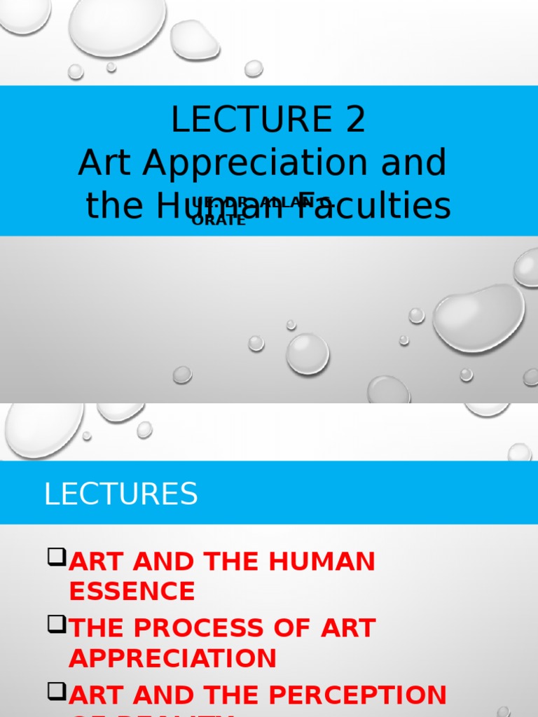 MODULE 2 Art Human Faculties | PDF | Senses | The Arts