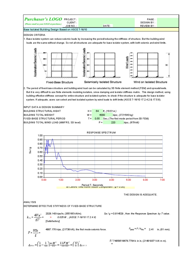 Base Isolated Building Design Method | PDF | Finite Element Method ...