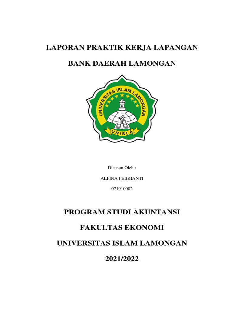 Laporan Praktik Kerja Bank Daerah Lamongan | PDF