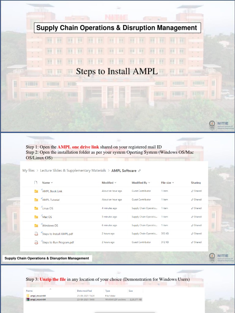 Steps To Install AMPL | PDF | Window (Computing) | Mac Os