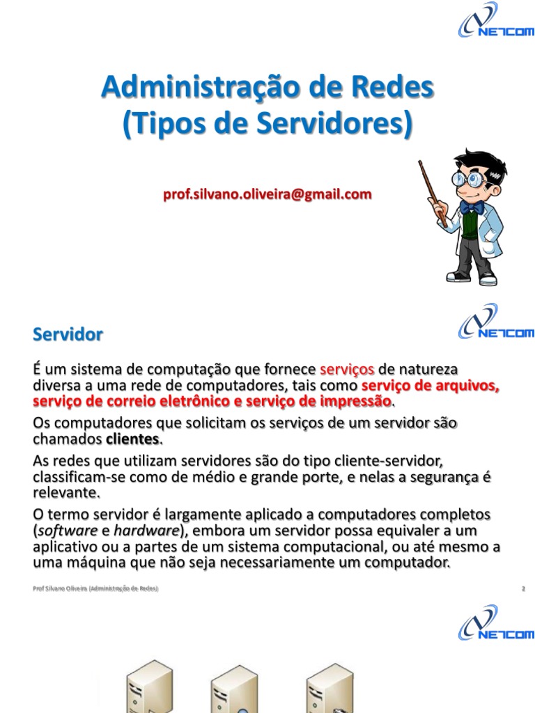 ADR01 - Tipos de Servidores | PDF | Servidor (informática) | Rede de ...