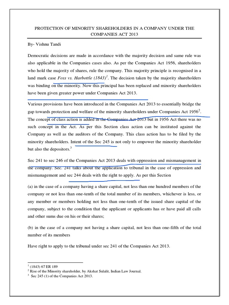 Minority Shareholder Protections | PDF | Interest | Equity (Finance)