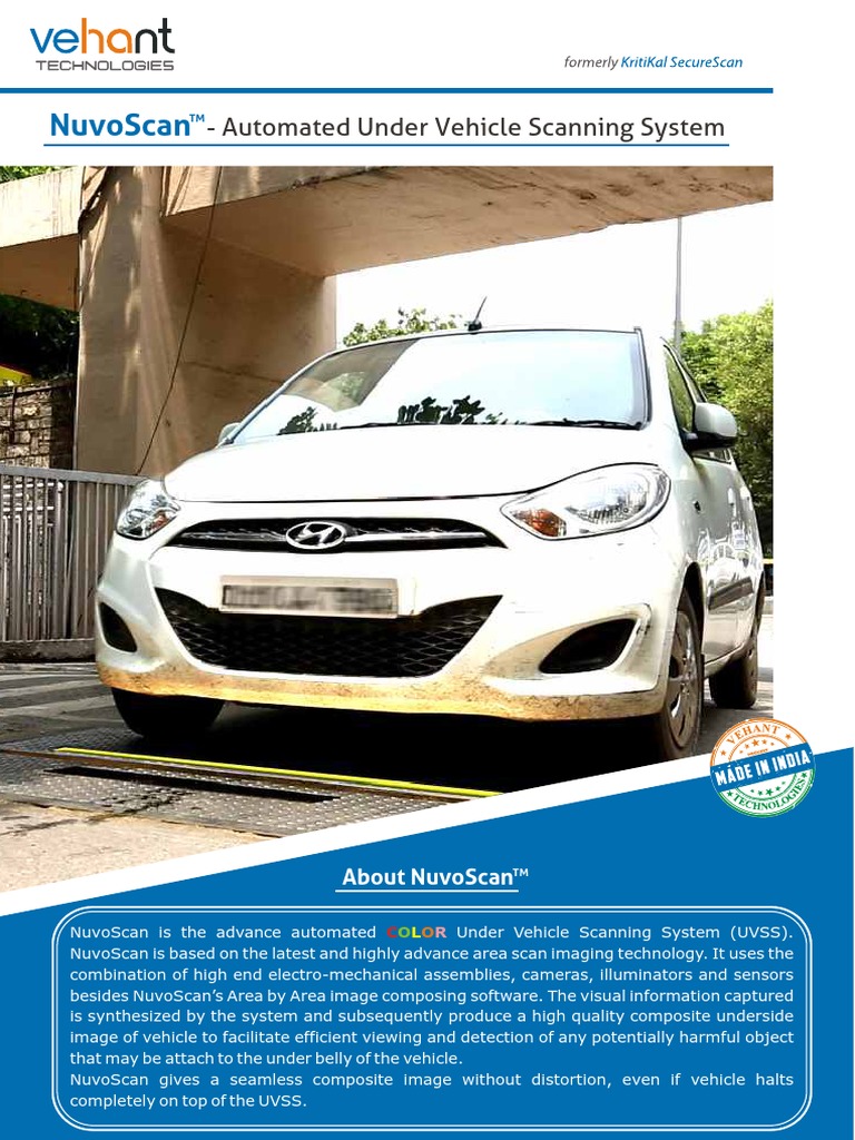 Nuvoscan: - Automated Under Vehicle Scanning System | PDF | Camera | Pixel