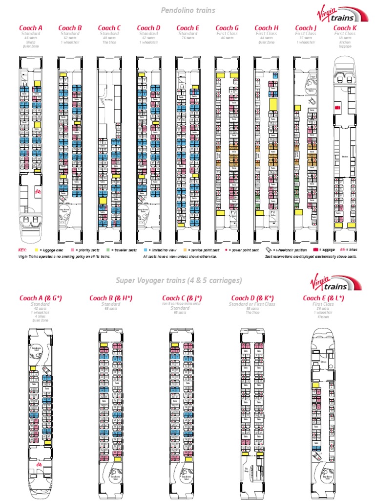 Virgin seating-plan | Passenger Rail Transport | Rolling Stock