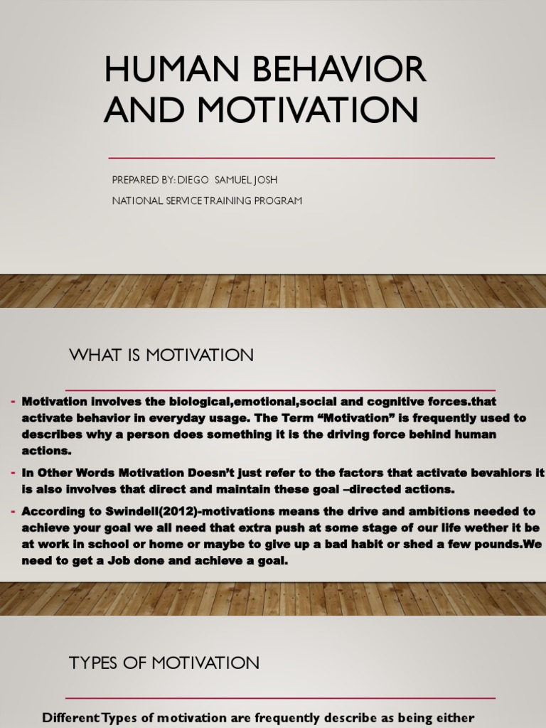 Human Behavior and Motivation | PDF | Motivation | Motivational