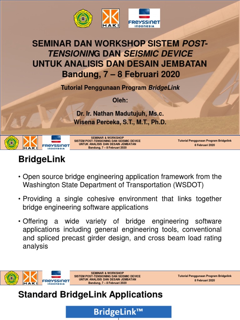 Seminar Desain Jembatan & BridgeLink | PDF | Komputer | Teknologi ...