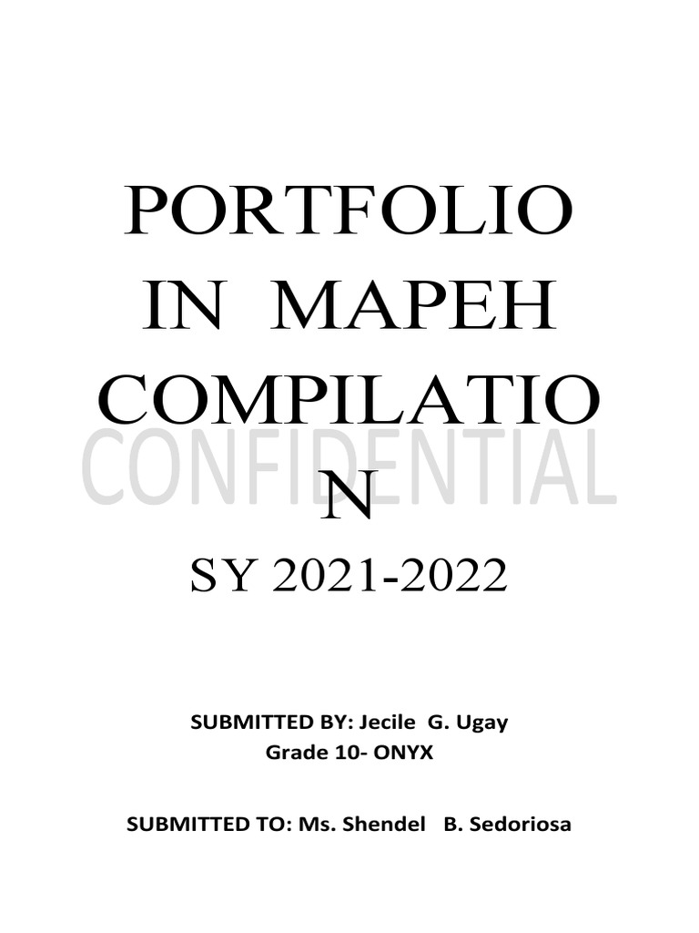 Portfolio in Mapeh Compilation | PDF