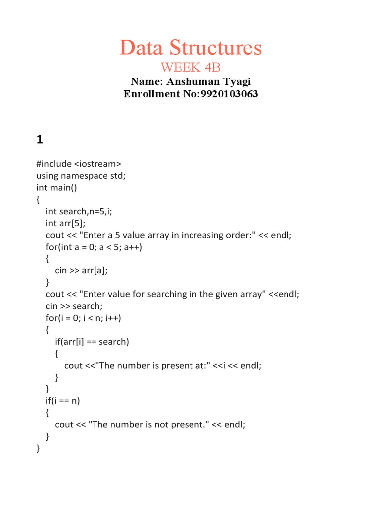 Anshuman 3063 DSLABweek4B | PDF | Computer Programming | Computing