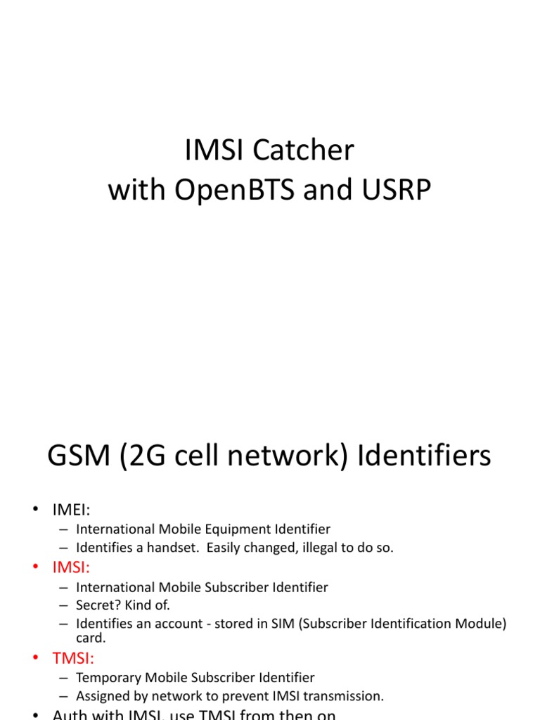 Imsi Catcher With Openbts and Usrp | PDF | Computers | Technology ...