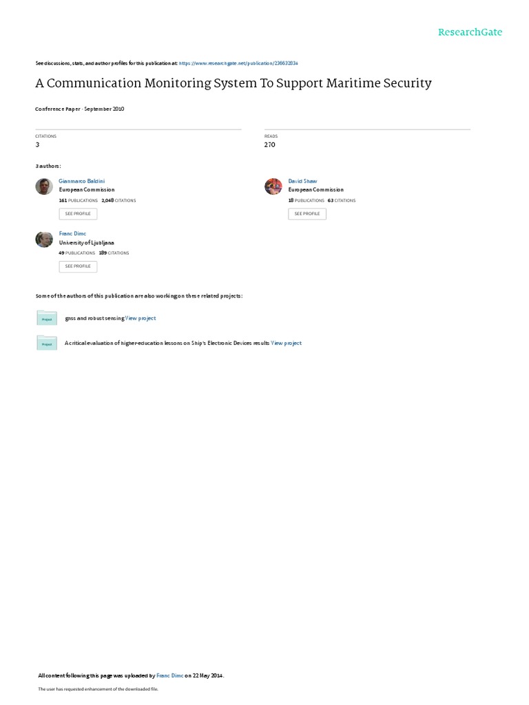 ELMAR 2010 Baldini Dimc Shaw Id50 v21 | PDF | Radio | Communications Satellite