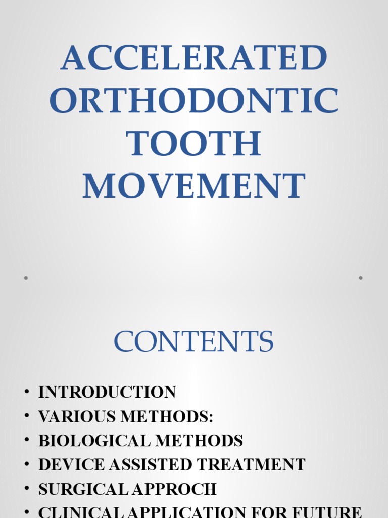 Accelerated Orthodontic Tooth Movement | PDF | Bone | Medical Specialties