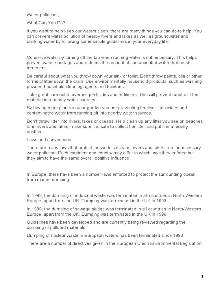 Water Pollution | PDF | Water Pollution | Water