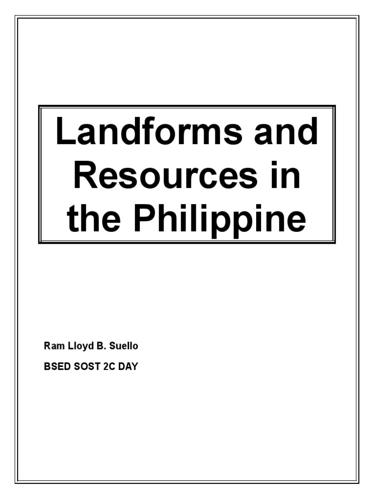Landforms and Their Resorces in The Philippines | PDF | Volcano ...