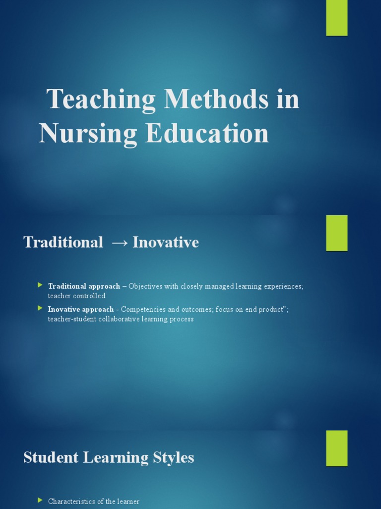 Teaching Methods in Nursing Education | PDF | Simulation | Learning