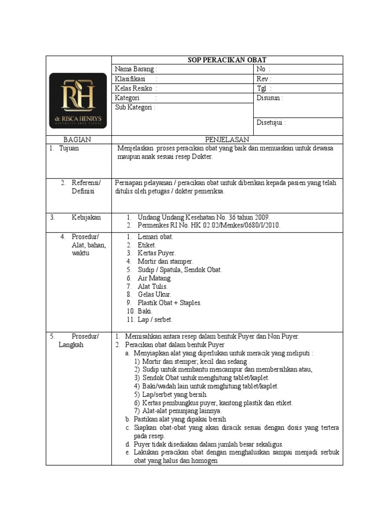 Panduan Peracikan Obat Apotek | PDF