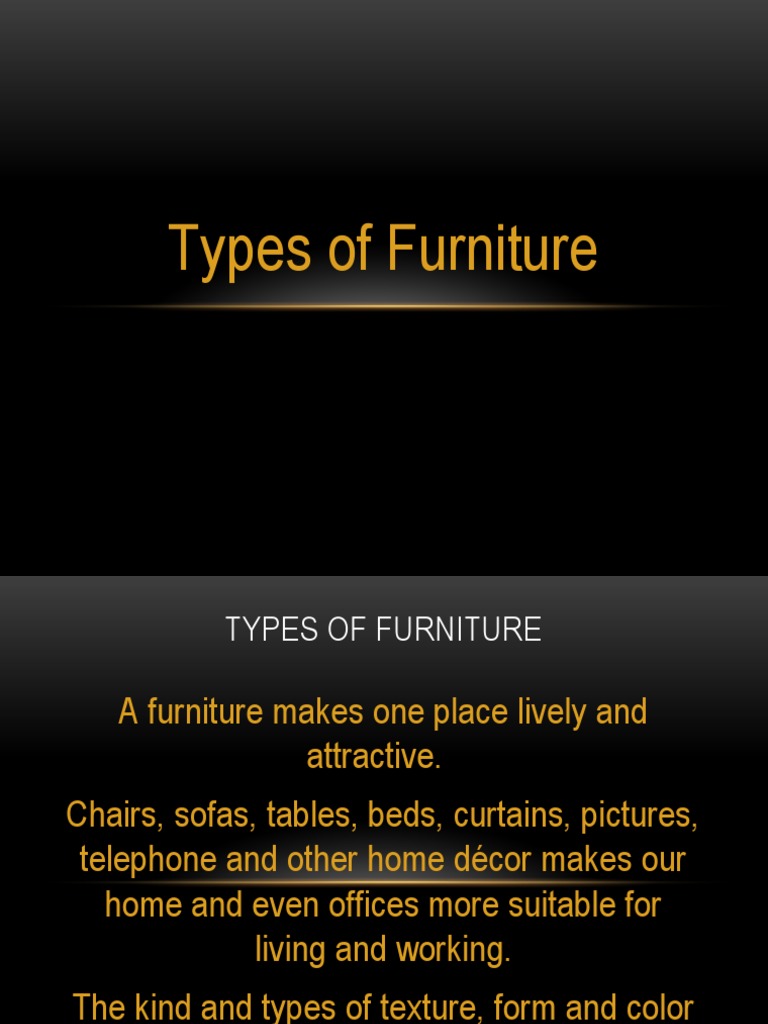 Housekeeping 9 - Kinds of Furnitures and Fixtures | PDF | Furniture | Chair