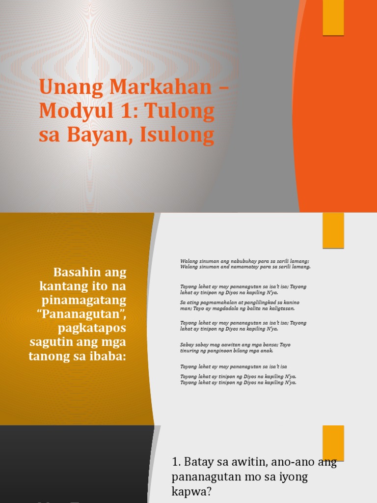 Unang Markahan Modyul 1 ESP Grade 9 | PDF