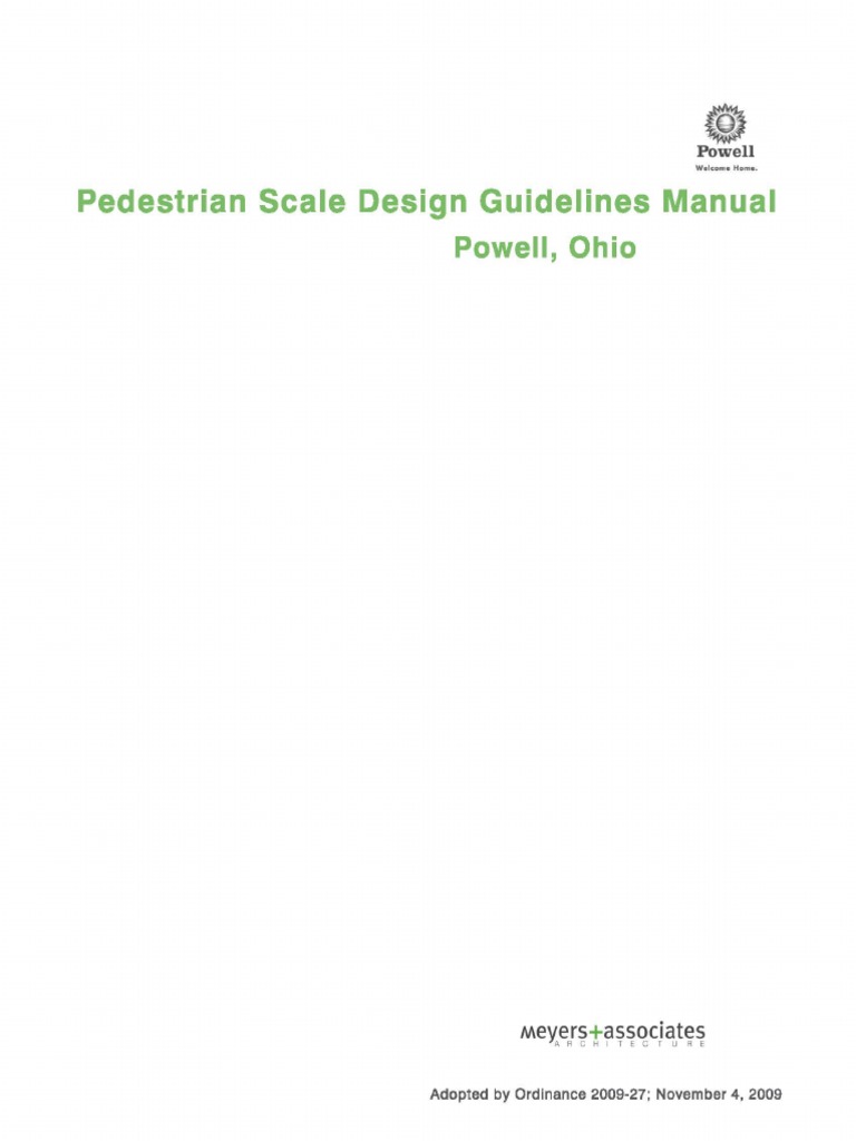 Pedestrian Scale Design Guidelines Manual | PDF | Street | Pedestrian ...