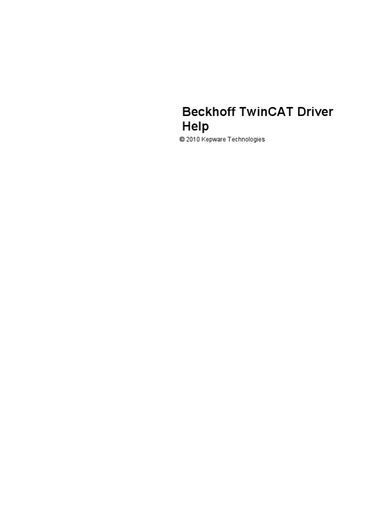 Beckhoff TwinCat | PDF | Microsoft Windows | Port (Computer Networking)