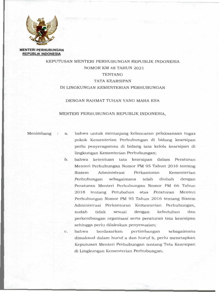 KM 48 Tahun 2021 | PDF