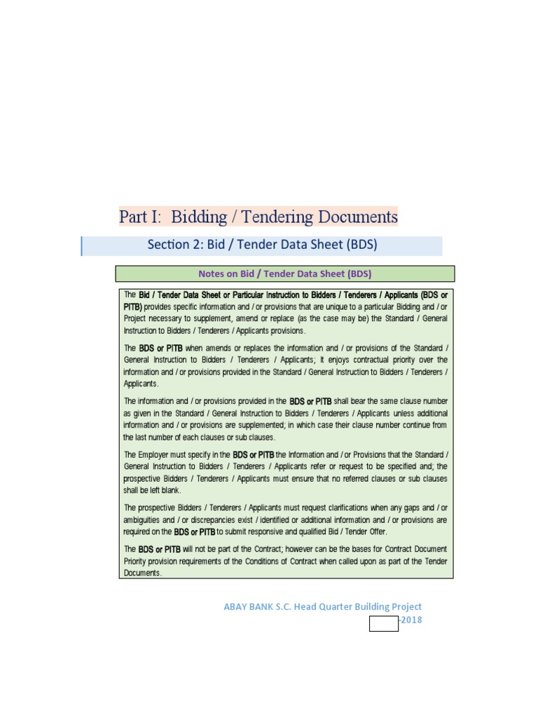 Sec 3 Bid Data Sheet or PITB | PDF | Currency | Design