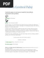 Cerebral Palsy & Oral Health Guide | PDF | Cerebral Palsy | Dentistry