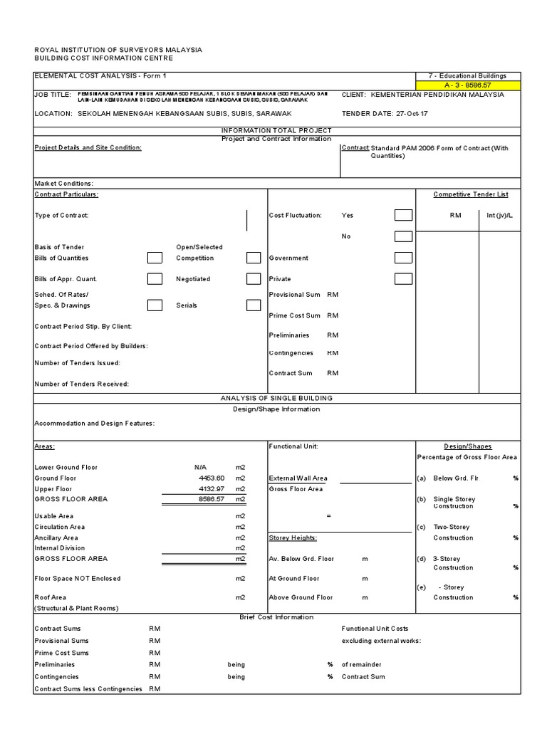 Appendix B ECA-Form1,2,3 (Example) | PDF | Wall | Economic Sectors